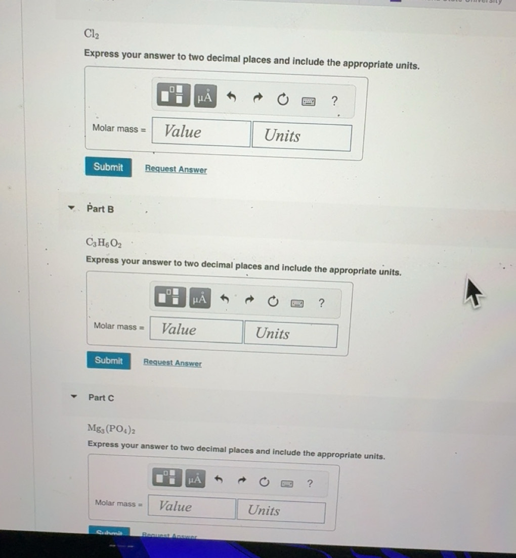Solved: Cl_2 Express your answer to two decimal places and include the ...
