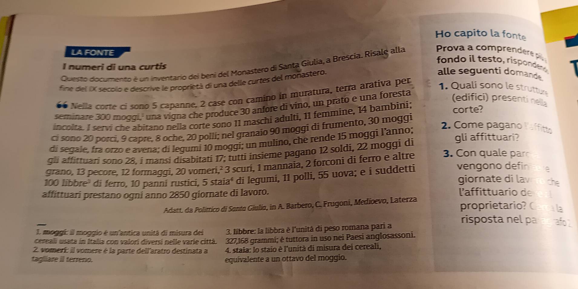 Risolto:Ho capito la fonte LA FONTE fondo il testo, risponder, Questo ...