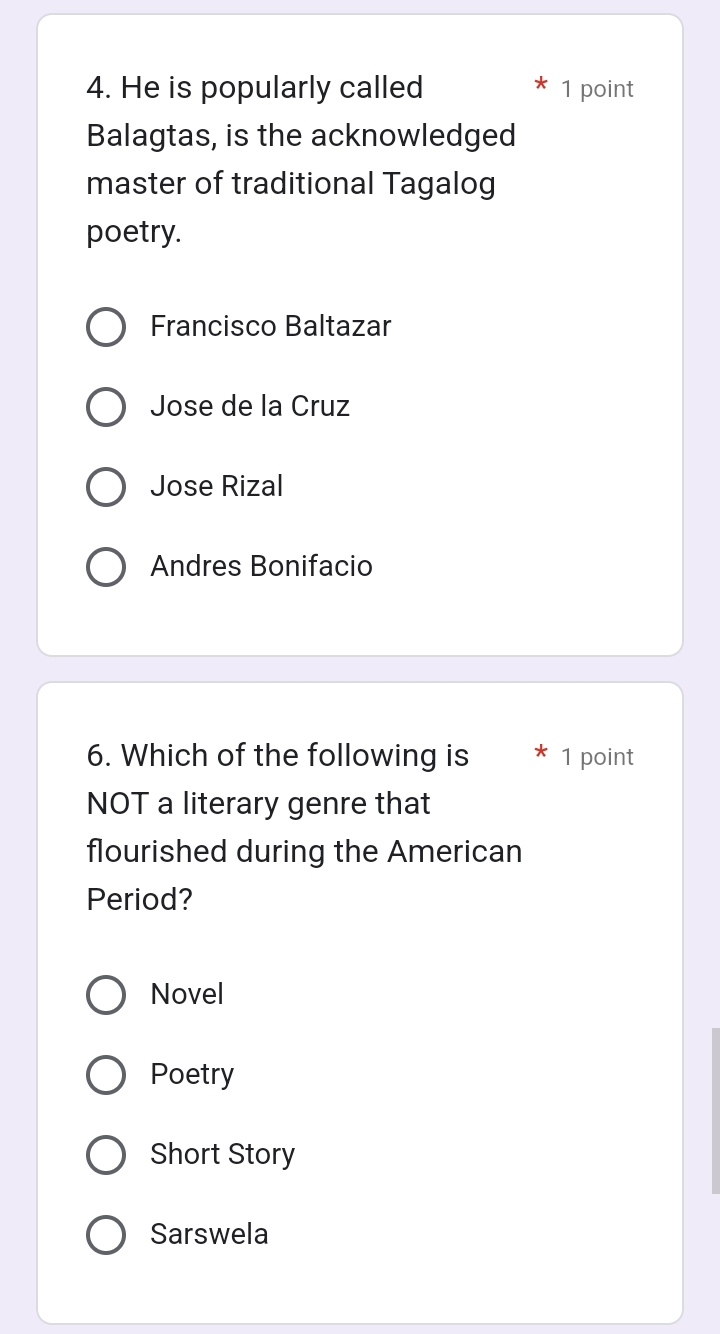 Solved: He is popularly called 1 point Balagtas, is the acknowledged ...