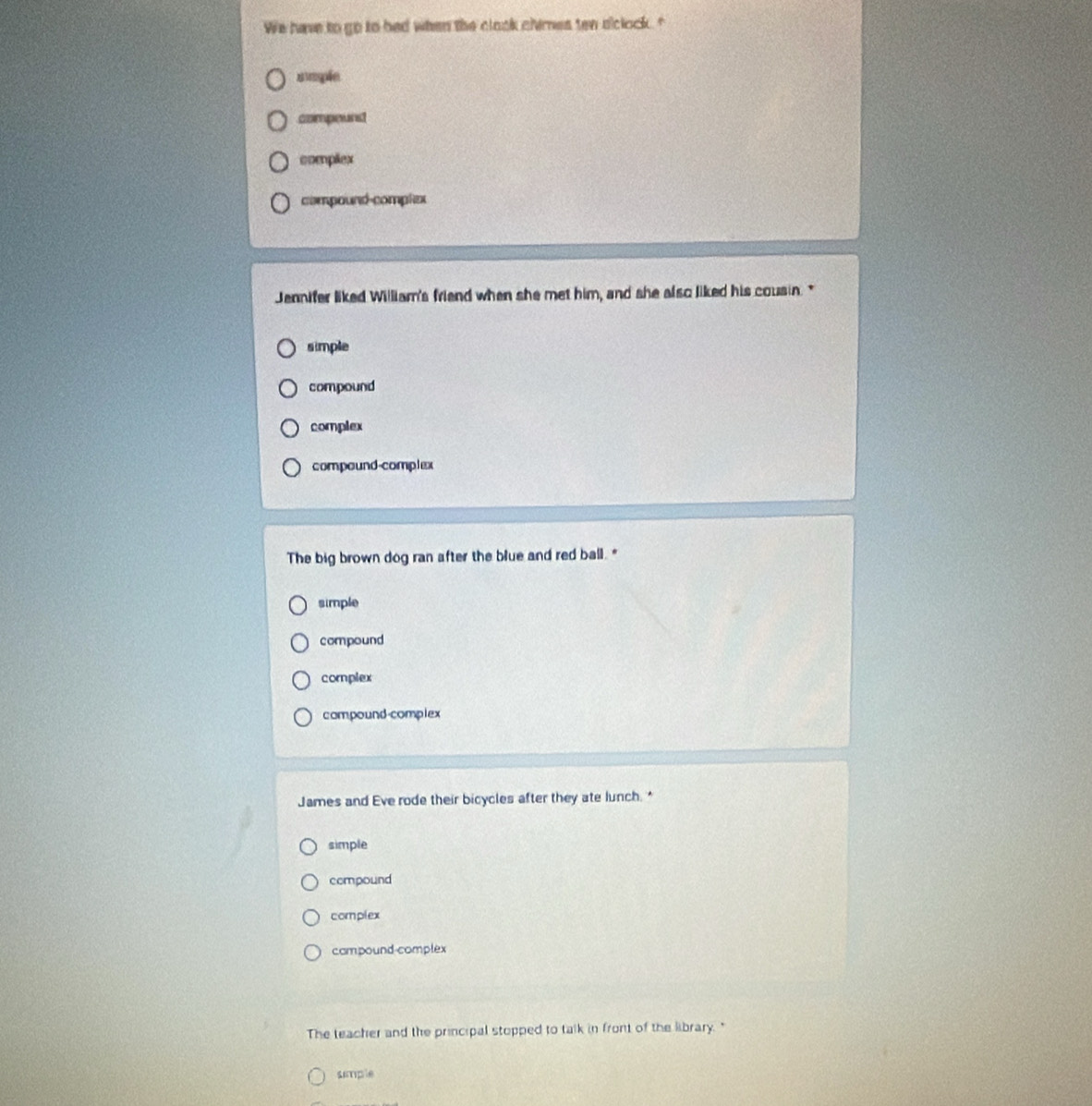 Solved: We have to go to bad when the clook chimes ten slclock. " mple ...