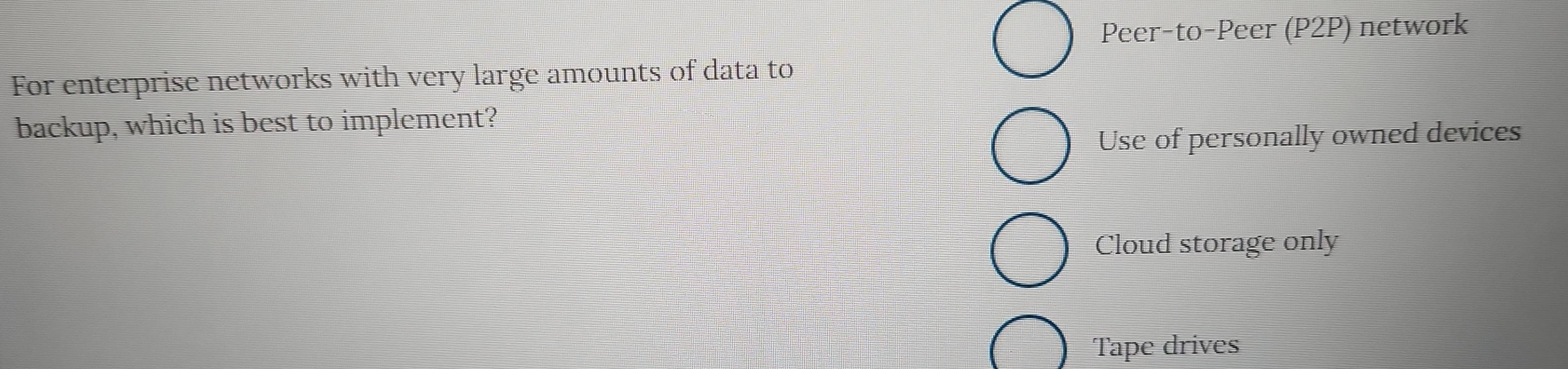 Solved: Peer-to-Peer (P2P) network For enterprise networks with very large amounts of data to ...