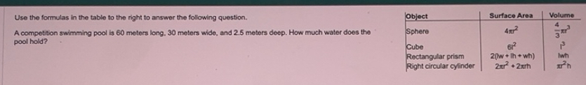Solved: Use the formulas in the table to the right to answer the ...