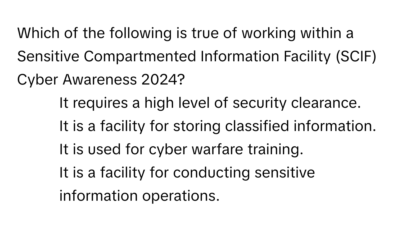 Solved: Which of the following is true of working within a Sensitive ...