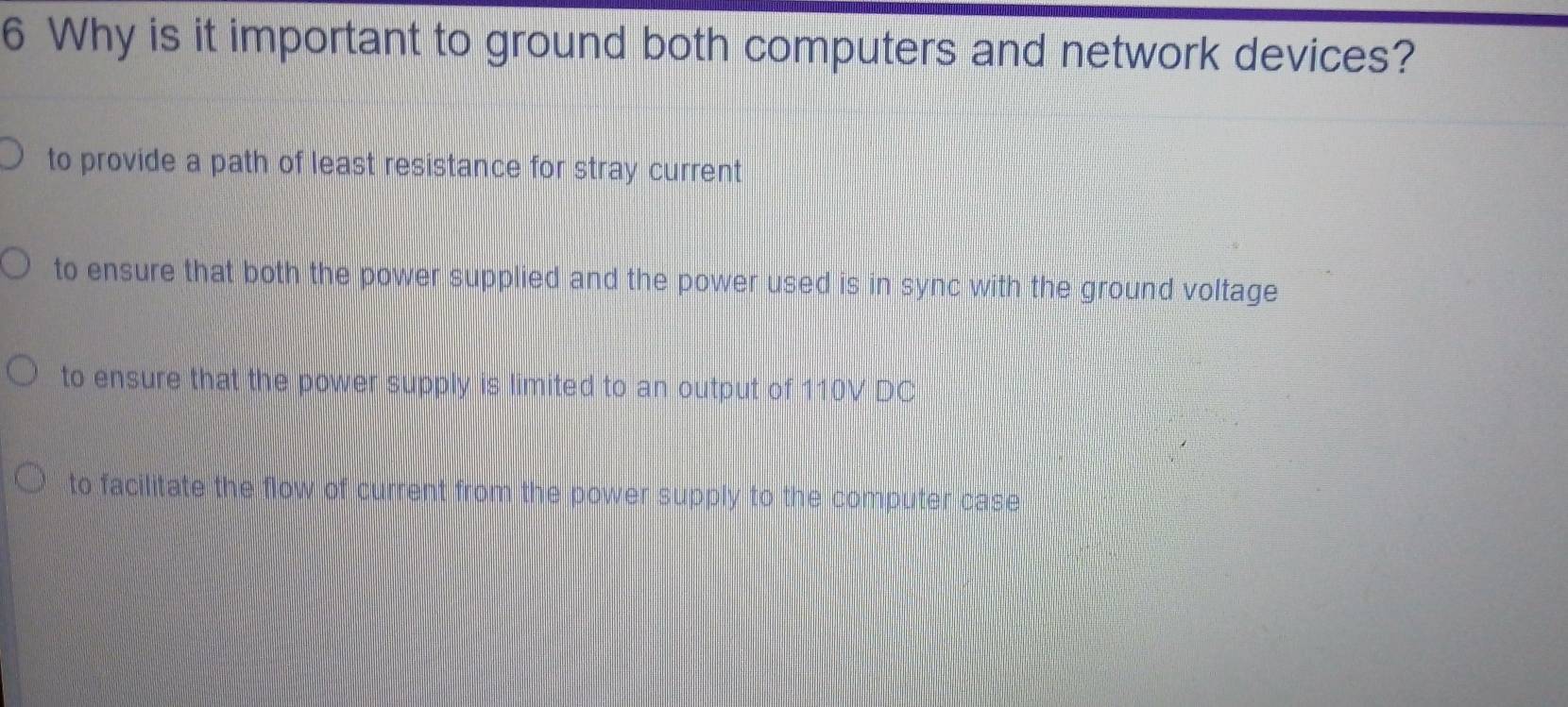 Solved: Why is it important to ground both computers and network ...