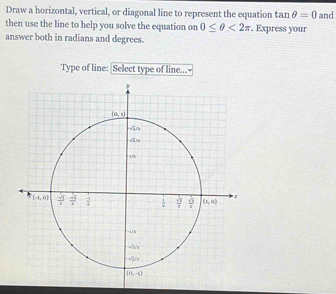 Solved: Draw a horizontal, vertical, or diagonal line to represent the ...