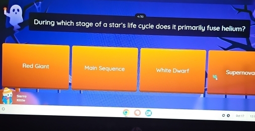 Solved: 4√30 During which stage of a star's life cycle does it ...