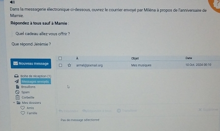 Résolu :Dans la messagerie électronique ci-dessous, ouvrez le courrier ...