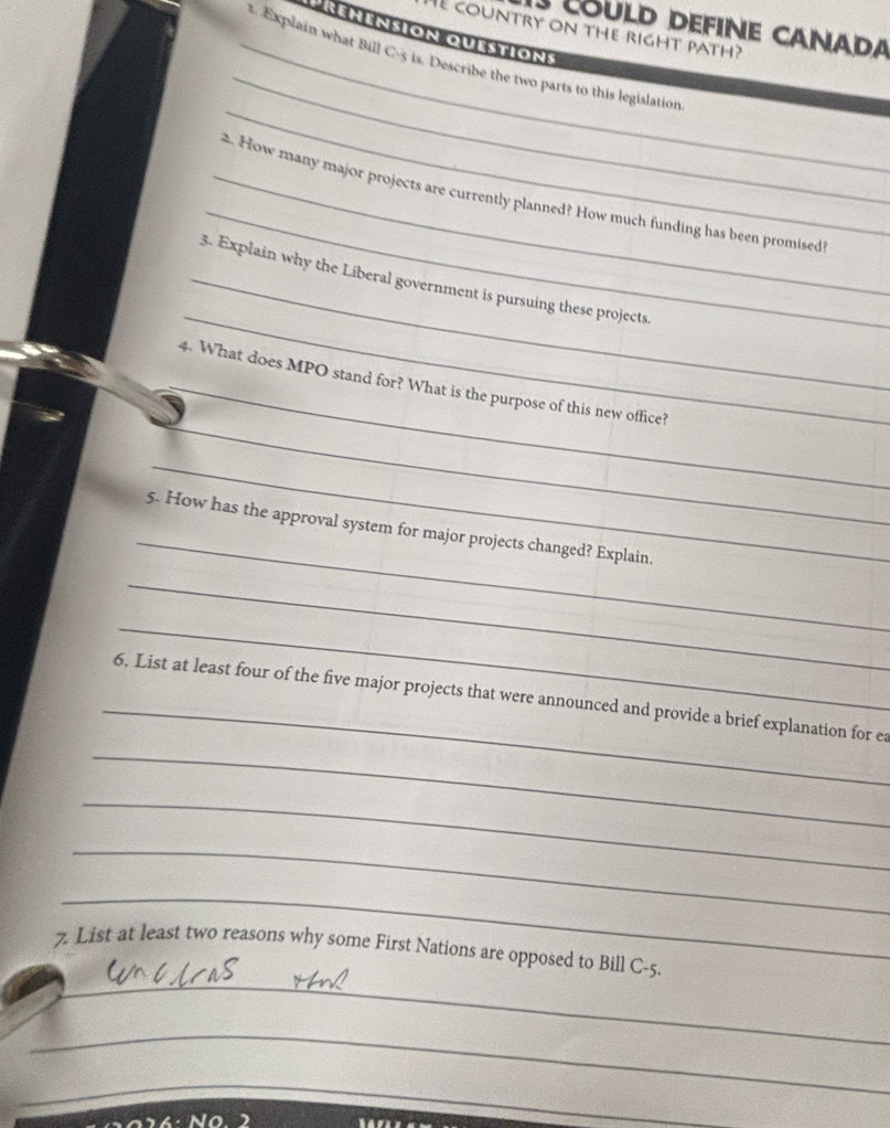 Solved: could define canada e country on the right path? Rehension ...