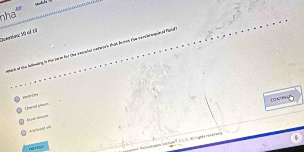 Solved: Module 10 nhaã Question: 10 of 15 Which of the following is the ...