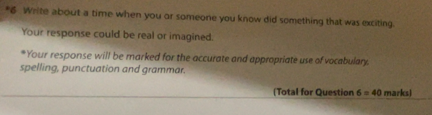 Solved: Write about a time when you or someone you know did something ...