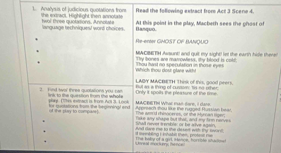 Solved: Analysis of judicious quotations from Read the following ...