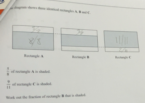 Risolto:se diagram shows three identical rectangles A, B and C ...