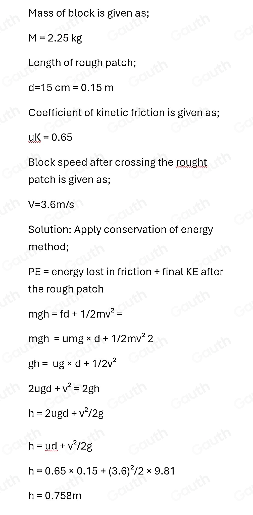 Solved: As shown in the figure below, a 2.25 kg block is released from ...