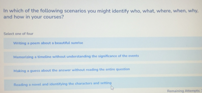 Solved: In which of the following scenarios you might identify who ...