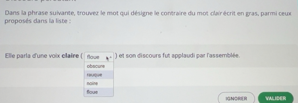 Résolu :Dans la phrase suivante, trouvez le mot qui désigne le ...