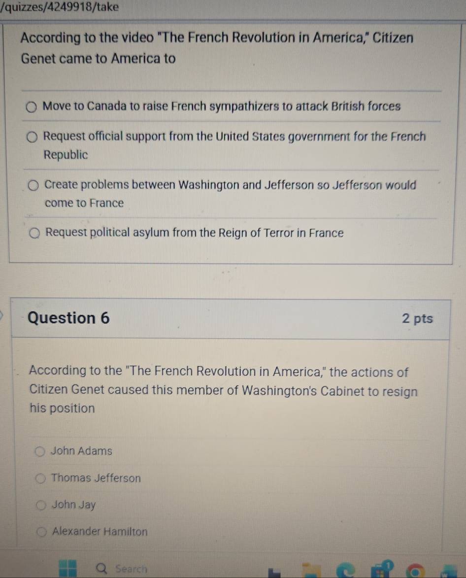 Solved: quizzes/4249918/take According to the video "The French ...