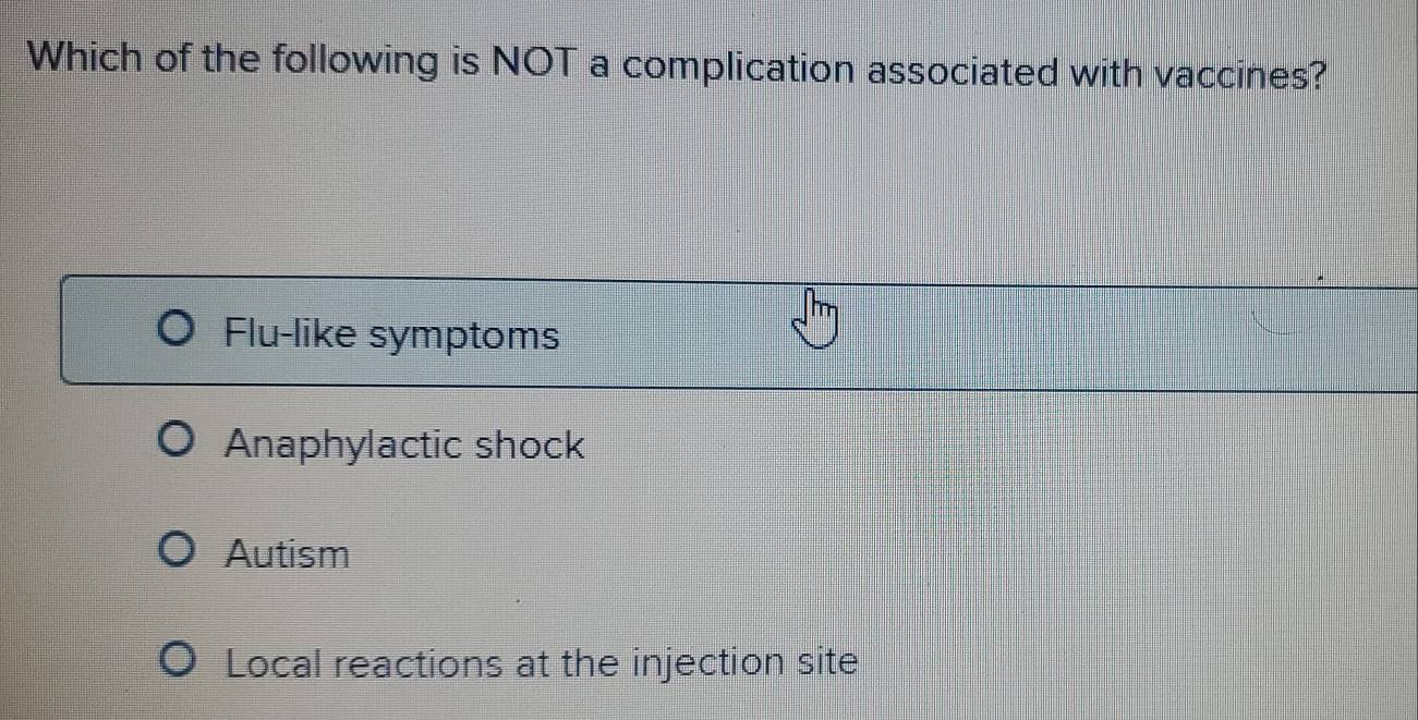 Solved: Which of the following is NOT a complication associated with ...