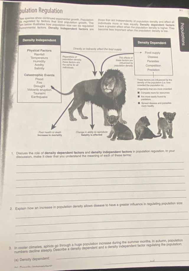 Solved: ulation Regulation y tew species show continued exponential ...