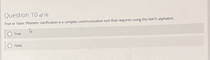 Solved: of10 True or False: Phonetic clarification is a complex ...