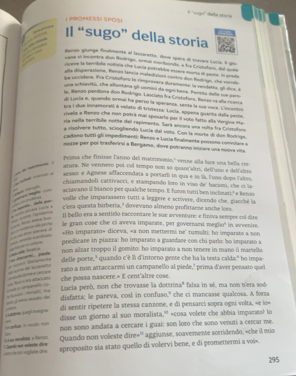 Risolto:Il 'sugo” della storia I PROMESSI SPOSI nose el tréva Il “sugo ...