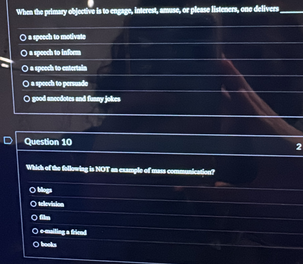 Solved: When the primary objective is to engage, interest, amuse, or ...