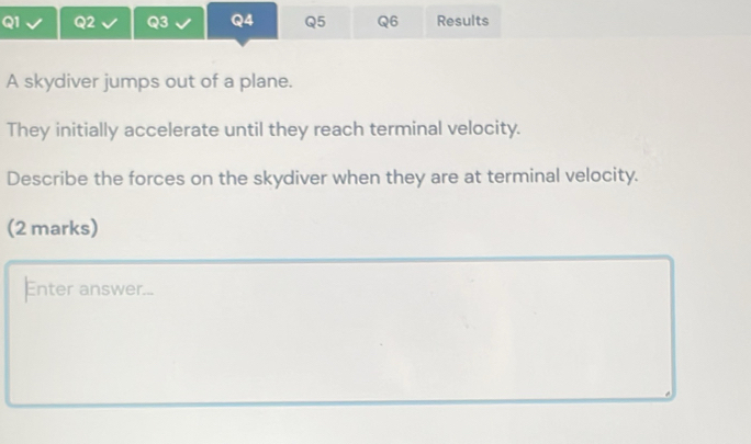 Solved: Results A skydiver jumps out of a plane. They initially ...
