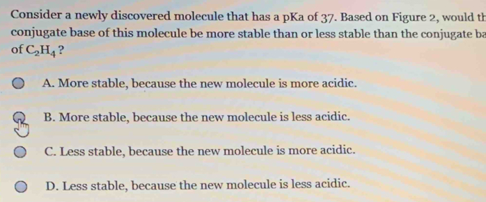 Solved: Consider a newly discovered molecule that has a pKa of 37 ...