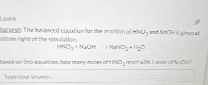 Solved: terpret: The balanced equation for the reaction of HNO_3 and ...