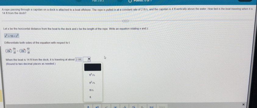 Solved: A rope passing through a capstan on a dock is attached to a ...