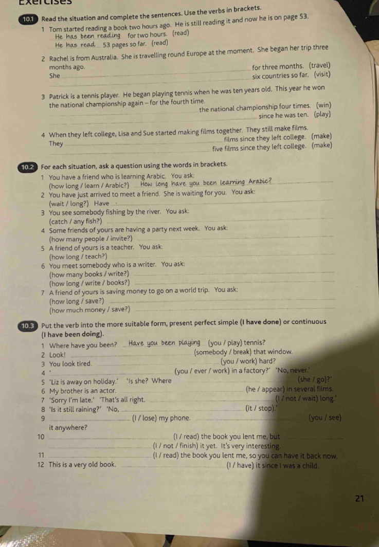 Résolu :Read the situation and complete the sentences. Use the verbs in ...