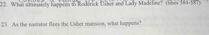Solved: What ultimately happens to Roderick Usher and Lady Madeline ...