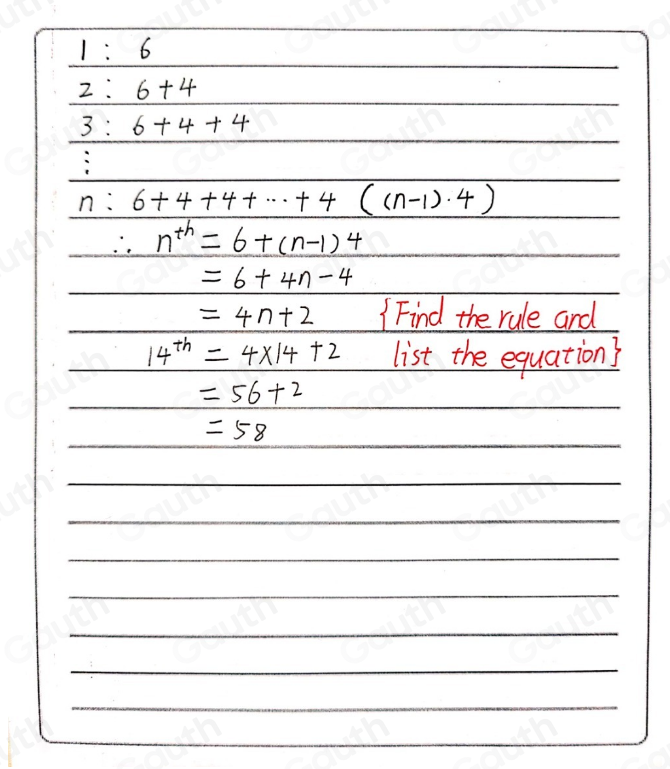 Solved: The start of a sequence of patterns made from dots is shown below. The same number of do ...