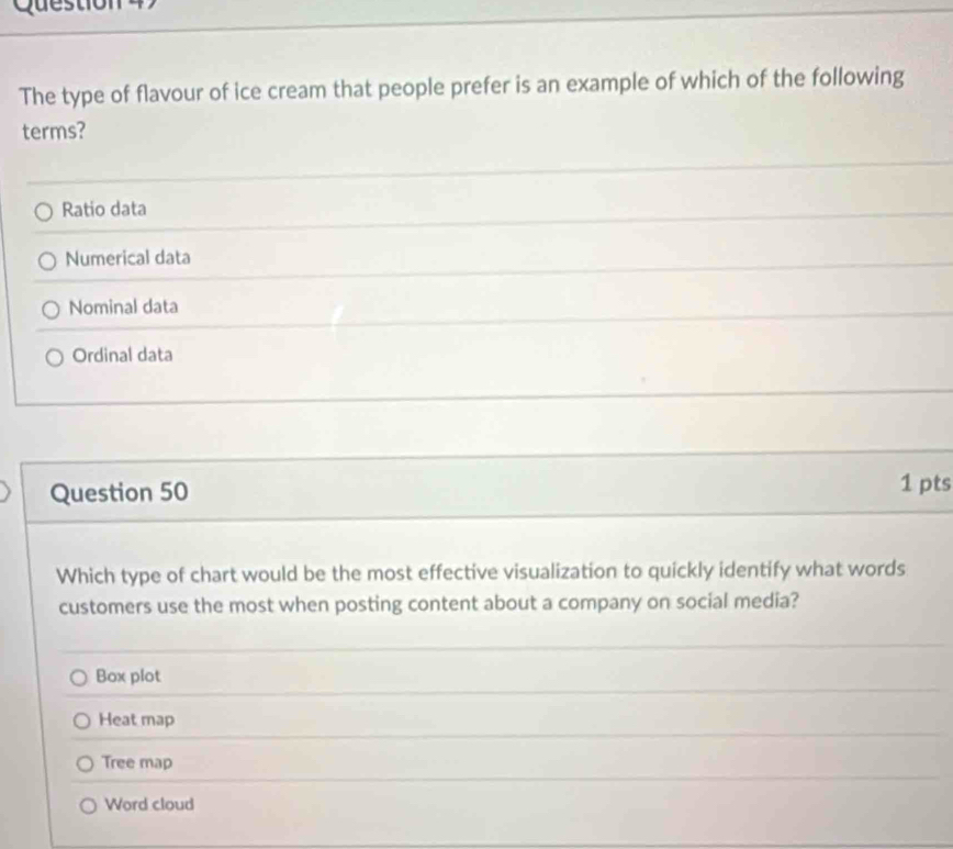 Solved: The type of flavour of ice cream that people prefer is an ...