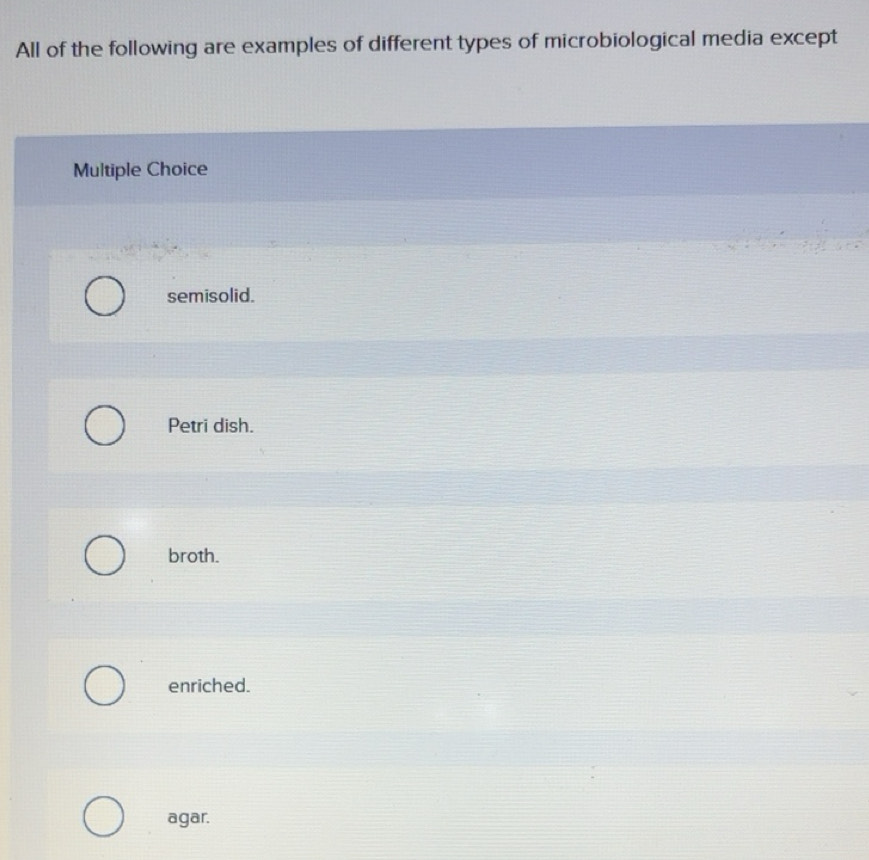 Solved: All of the following are examples of different types of ...