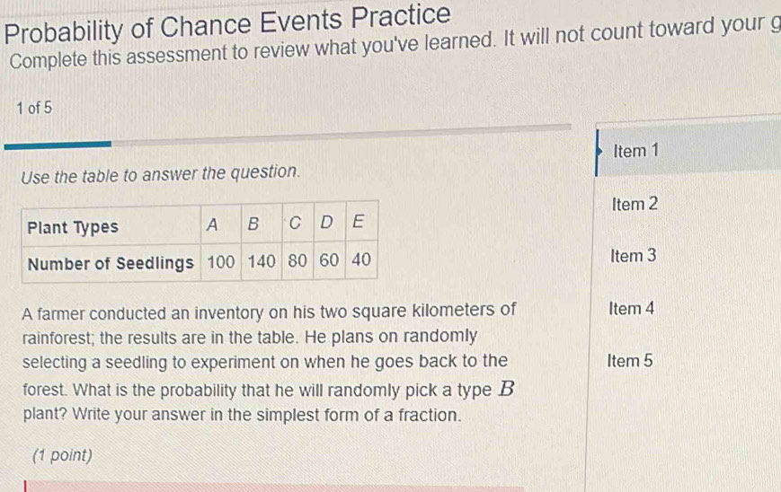Solved: Probability of Chance Events Practice Complete this assessment ...
