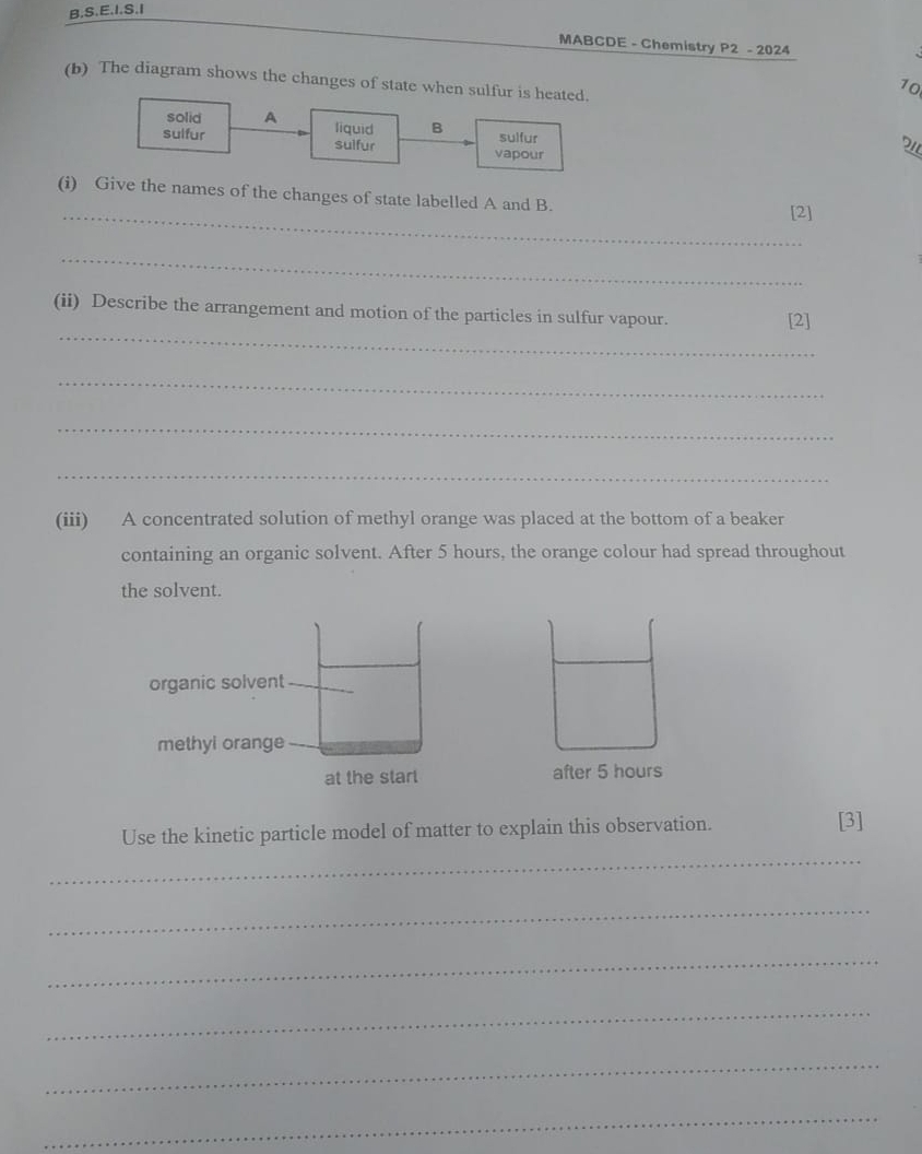 Telah dijawab:MABCDE - Chemistry P2 - 2024 (b) The diagram shows the ...