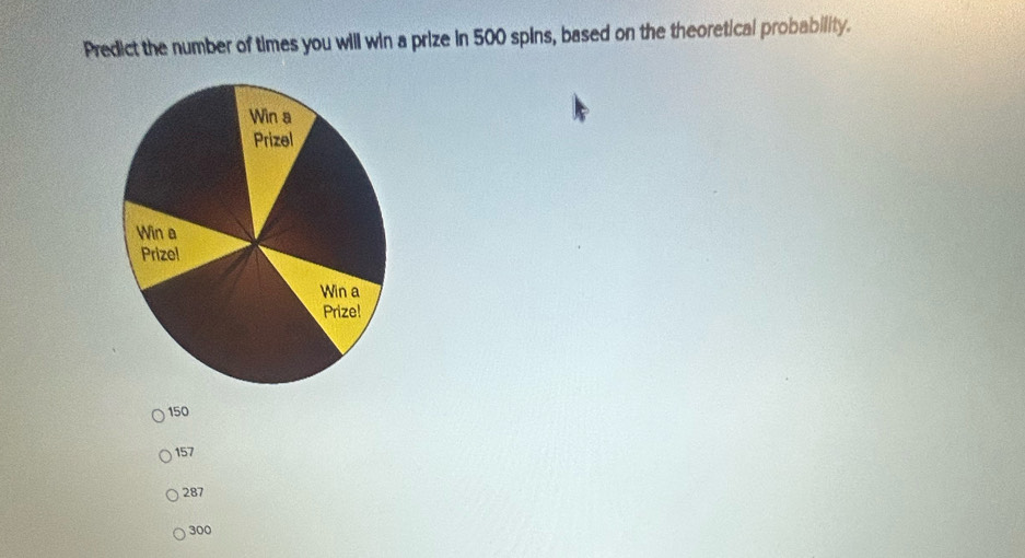 Solved: Predict the number of times you will win a prize in 500 spins ...