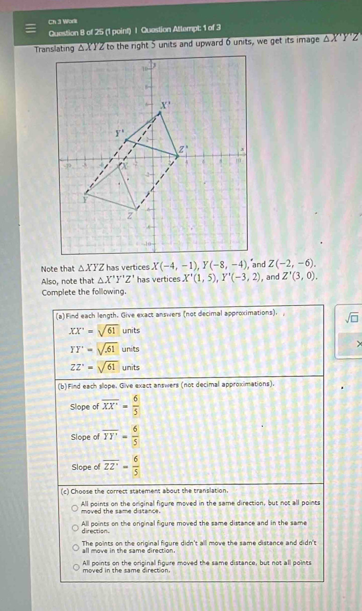 Solved: Ch 3 Work Question 8 of 25 (1 point) | Question Attempt: 1 of 3 ...