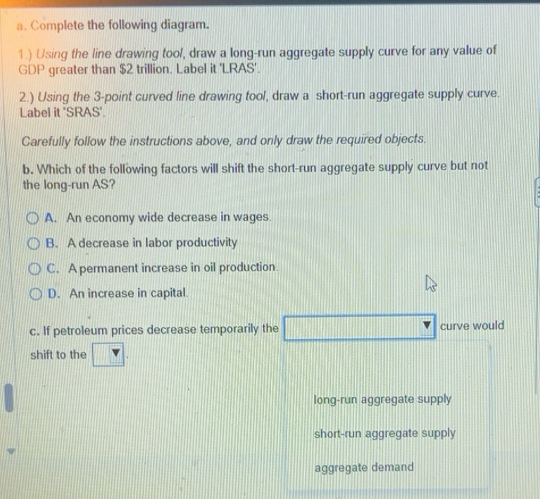 Solved: Complete the following diagram. 1.) Using the line drawing tool ...