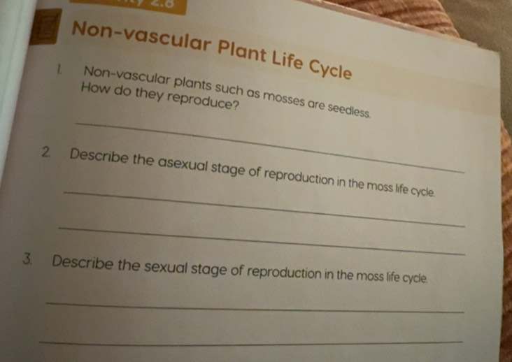 تم الحل:4o Non-vascular Plant Life Cycle _ 1. Non-vascular plants such ...