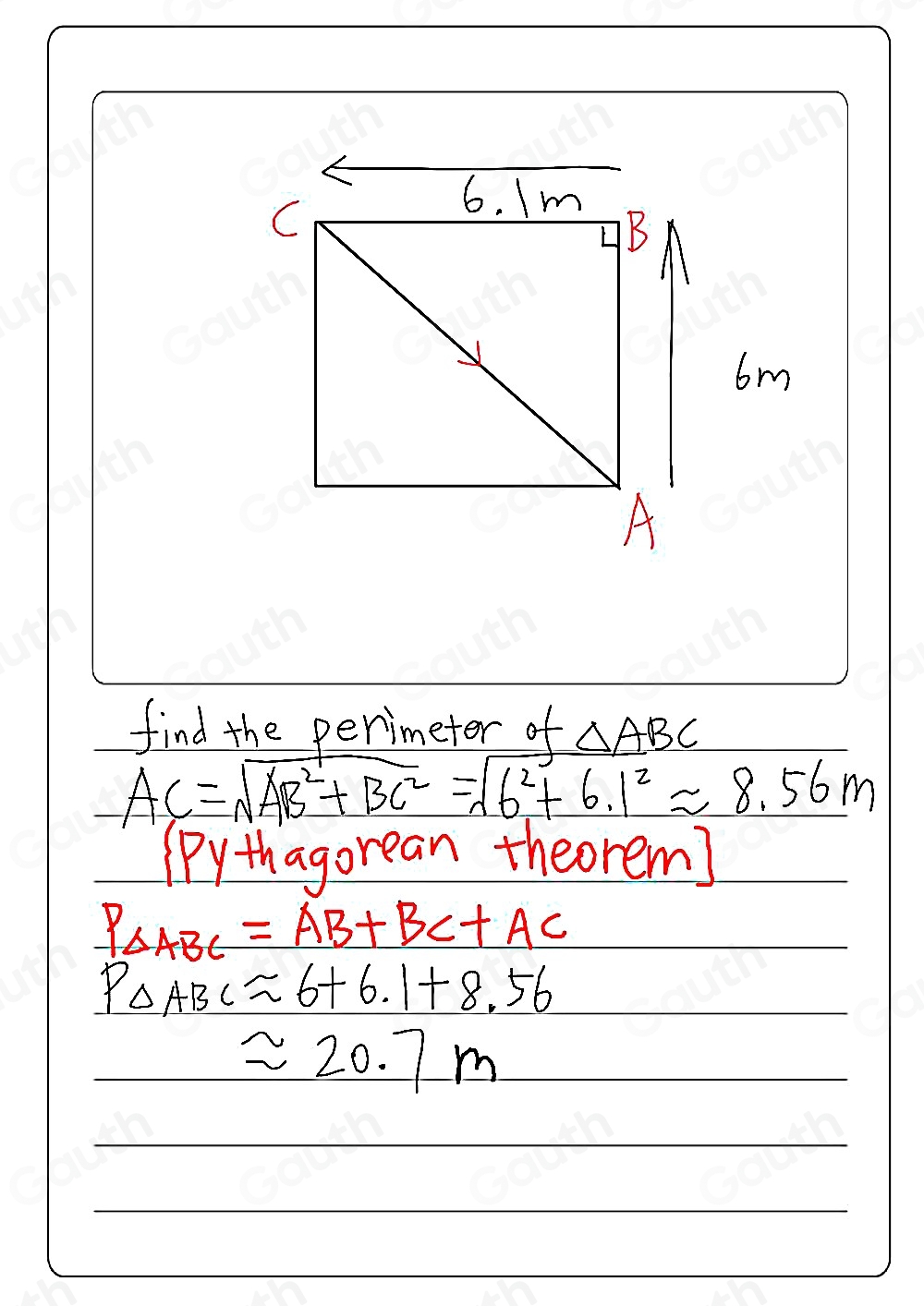 Solved: A gopher has dug holes in opposite corners of a rectangular ...