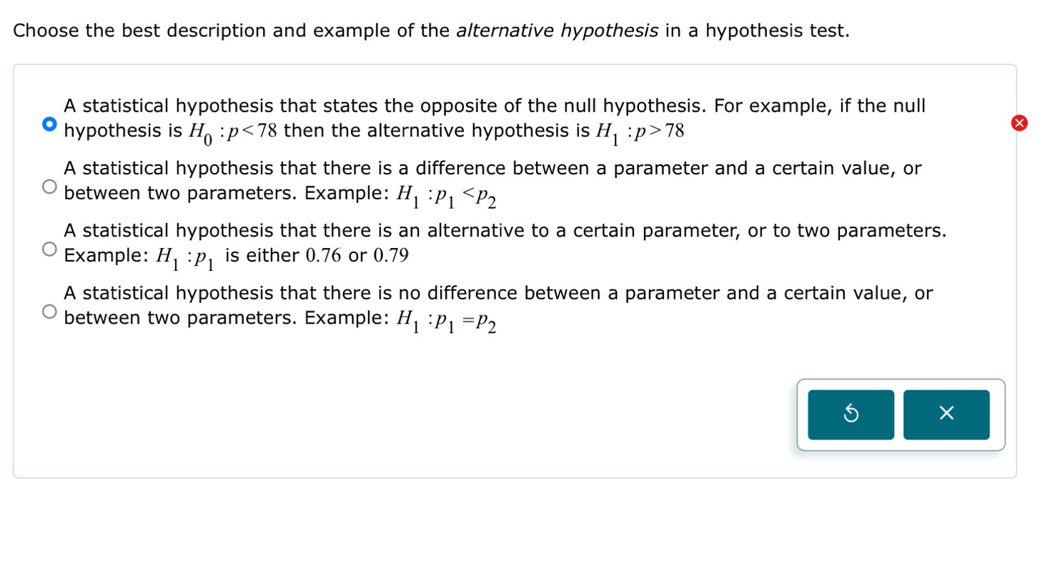 تم الحل:Choose the best description and example of the alternative ...