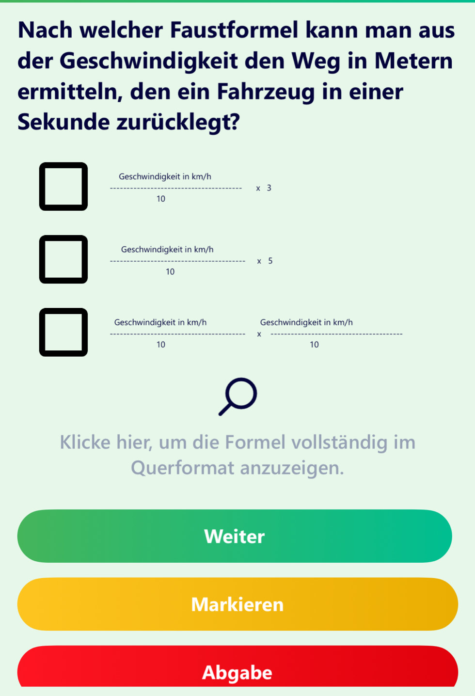 Nach Welcher Faustformel Kann Man Aus Der Geschwindigkeit
