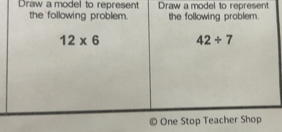 Solved: Draw a model to represent Draw a model to represent the ...