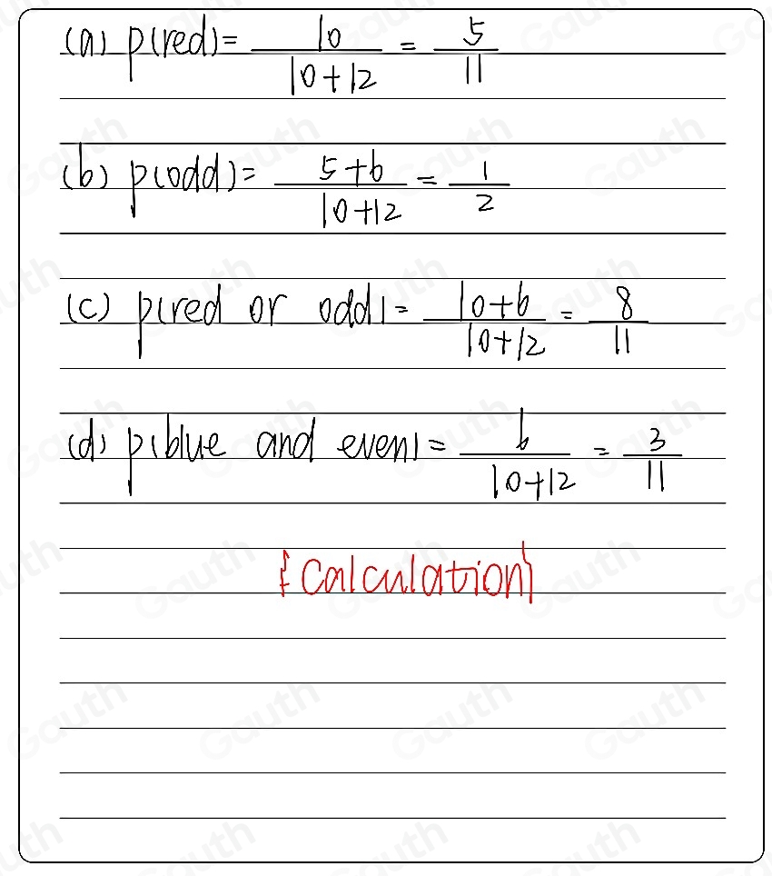 Solved: A jar contains 10 red marbles numbered 1 to 10 and 12 blue ...