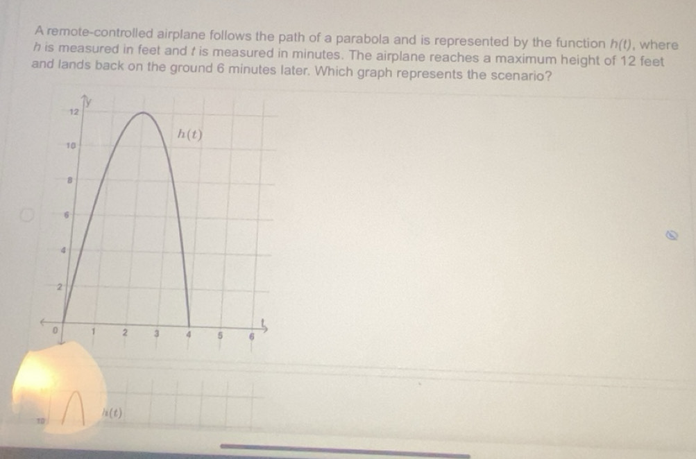 Solved: A remote-controlled airplane follows the path of a parabola and ...