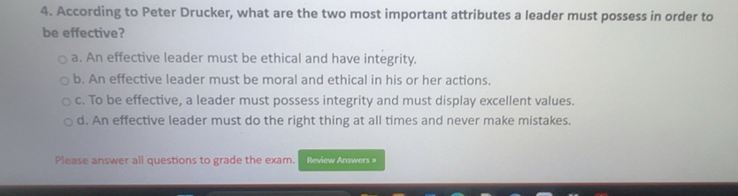 Solved: According to Peter Drucker, what are the two most important ...