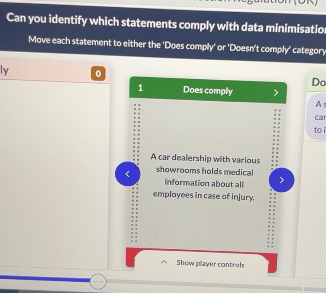 Solved: Can you identify which statements comply with data minimisation ...