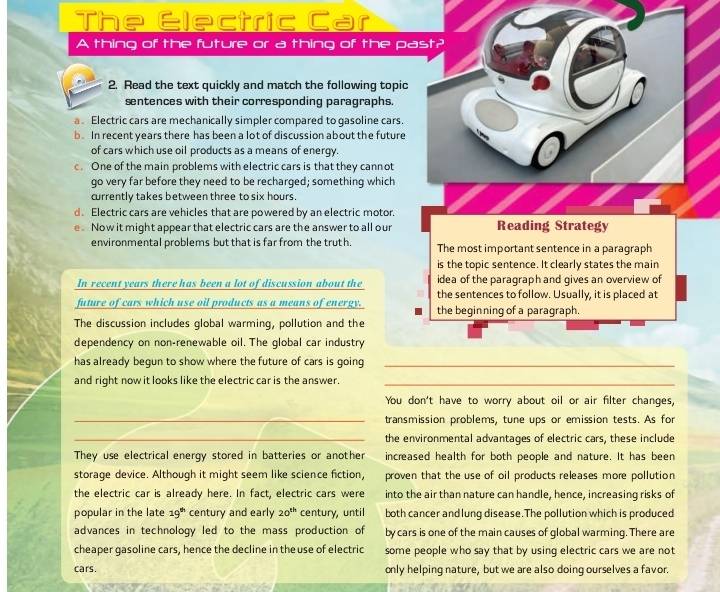 Resuelto:The Electric Car A thing of the future or a thing of the past ...