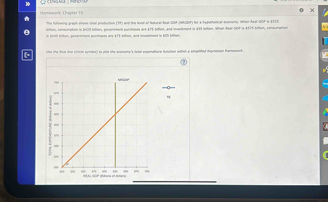 Solved: CENGAGE | MINDTAP Homework: Chapter 10 The following graph ...